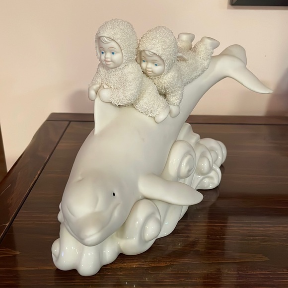 Department 56 | Holiday | Rare Snowbabies Ride The Wave On A Dolphin ...